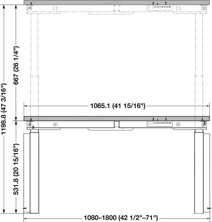 Hafele Double Adjustable Column, AdjusTableSystem